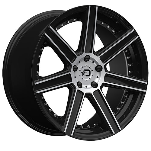 Dropstars DS650 Gloss Black W/ Milled Spokes Wheels 5x4.5 - 20x10 +40 ...