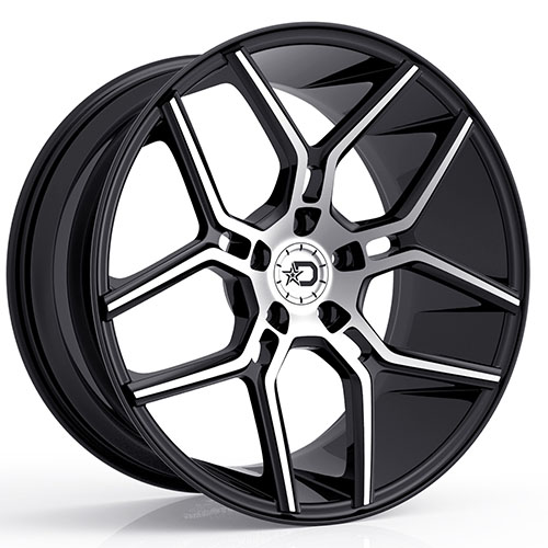 Dropstars DS651 Gloss Black W/ Machined Face Wheels 5x120 - 20x8.5 +40 ...