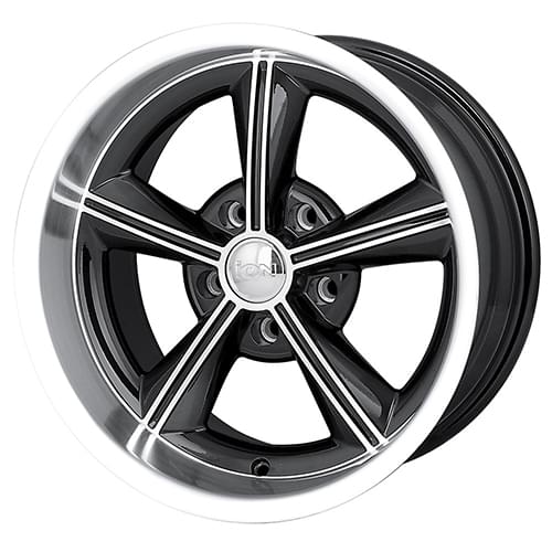 Ion Alloy 625 Black W/ Machined Face & Lip Wheels 5x4.5 - 15x8 -18 ...